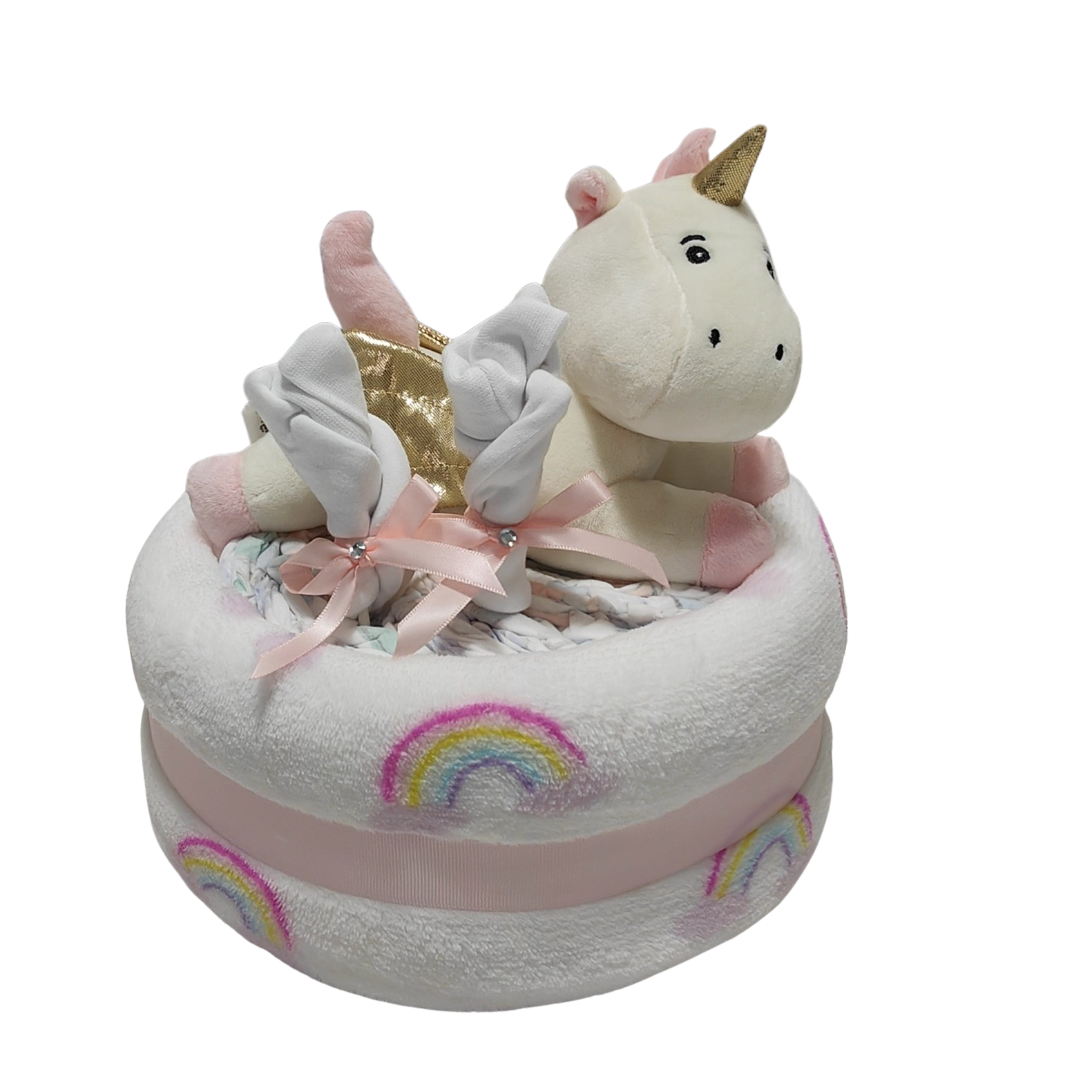 Unicorn Pink Nappy Cake | Baby Girl – Nappie Cakes